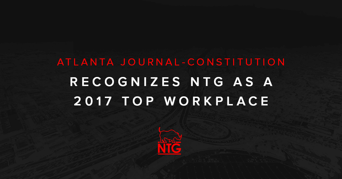 NTG Recognized As A 2017 Top Workplace By The AJC